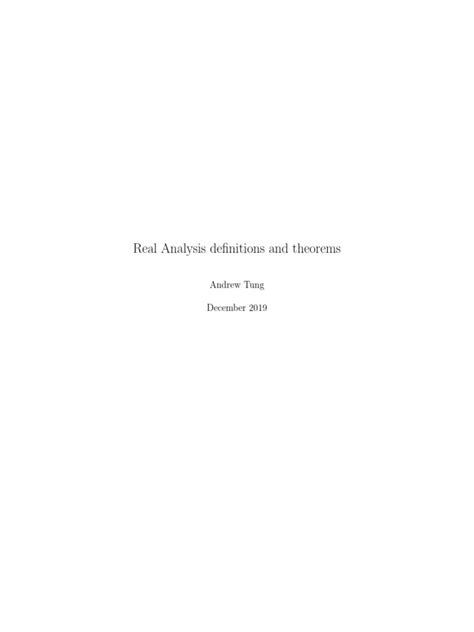 real analysis helpful definitions and theorems all pdf limit