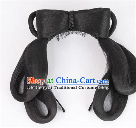 Chinese Qing Dynasty Civilian Lady Wig Hairpiece Quality Wig Sheath