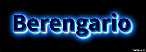 Berengario 3d With Blue Glow Text Effect Generator