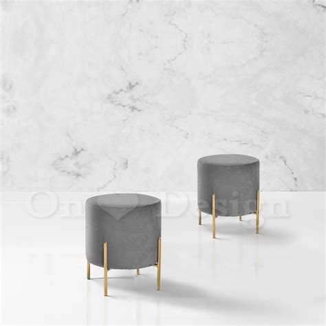 絨布 可麗露 矮凳 灰色 On Design 設計 北歐 工業家具