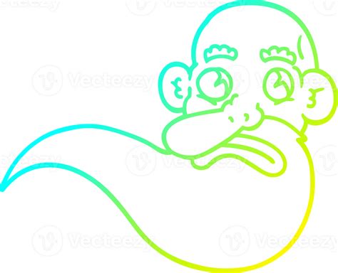 Desenho De Linha De Gradiente Frio Desenho Animado Velho Rabugento