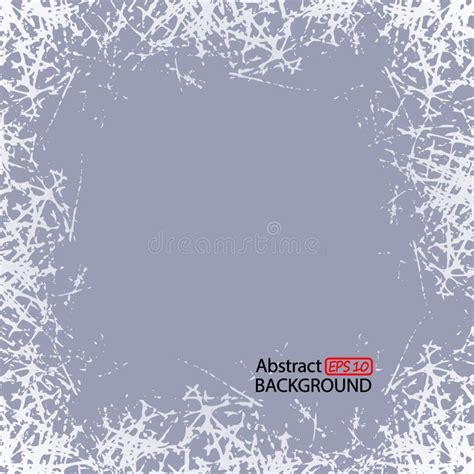 Vector Frozen Window Background Winter Postcard With Picture White