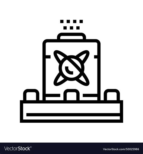 Sensor Quantum Technology Line Icon Royalty Free Vector