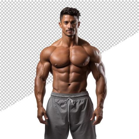 Premium Psd A Man With No Shirt On Standing In Front Of A White