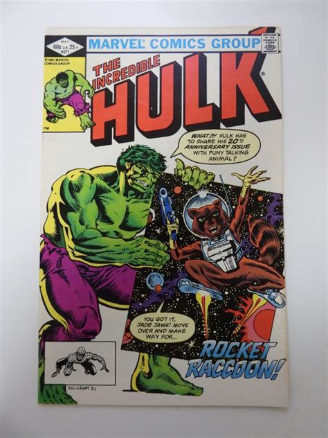 The Incredible Hulk 271 1982 1st Appearance Of Rocket Raccoon In