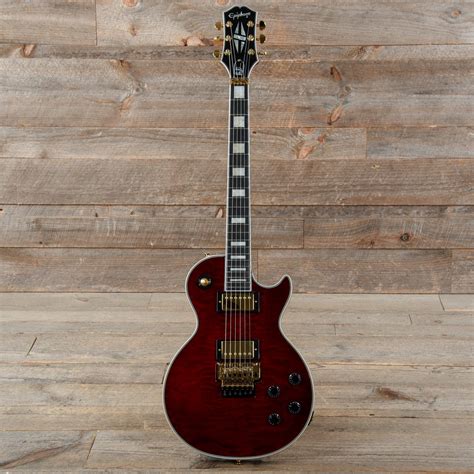 Epiphone Artist Alex Lifeson Les Paul Custom Axcess Quilt Ruby