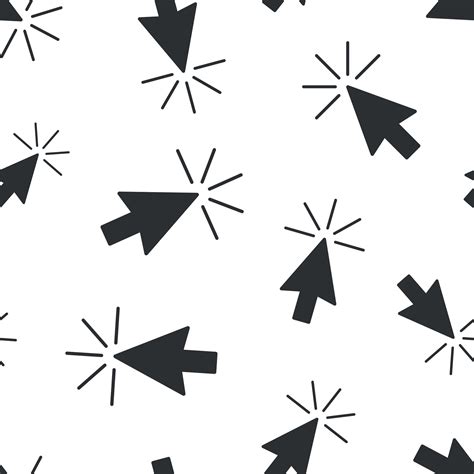 Computer Mouse Cursor Icon Seamless Pattern Background Arrow Vector