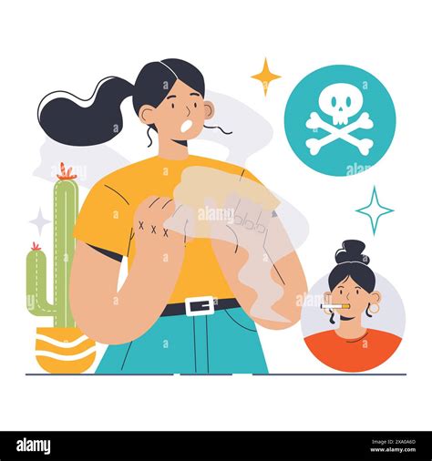 Nicotine Replacement Therapy Concept Woman Showcases Patch On Wrist