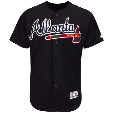 Mens Atlanta Braves Majestic Alternate Navy Flex Base Authentic