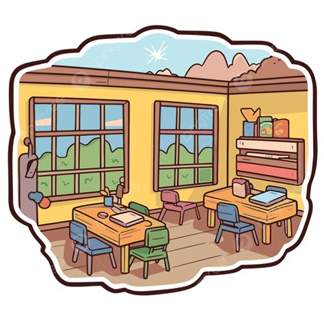 Classroom Of Classrooms Sticker Clipart Vector Classroom Clipart