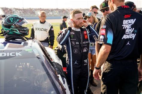 Tyler Reddick Nascar Driver In Car For Michael Jordan Denny Hamlin