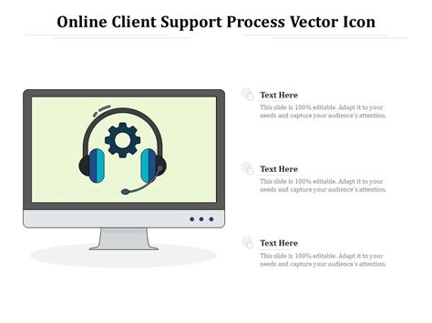 Online Client Support Process Vector Icon Ppt PowerPoint Presentation File Background PDF