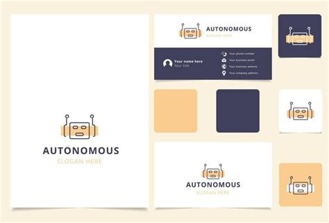 Premium Vector Autonomous Logo Design With Editable Slogan Branding Book