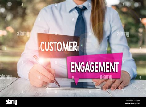 Handwriting Text Customer Engagement Conceptual Photo The Emotional Connection Between A