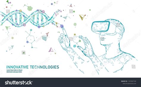 과학 생물학 유전자 수정vr 헤드셋 홀로그래픽 스톡 벡터로열티 프리 1197997192 Shutterstock
