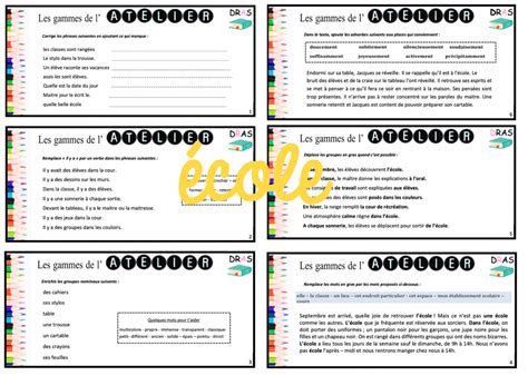 Les gammes DRAS école Lala aime sa classe