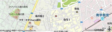 栃木県宇都宮市弥生1丁目の地図 住所一覧検索｜地図マピオン