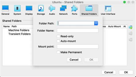how to share folders between your ubuntu virtualbox and your host machine