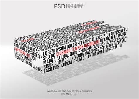 Premium Psd Editable 3d Cube Text Effect