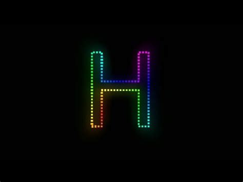 H Letter Text Audio Spectrum Visualizer Green Screen HD Awesome