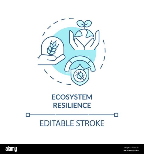 2d Thin Line Icon Ecosystem Resilience Concept Stock Vector Image And Art
