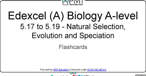 Flashcards On The Wild Side Edexcel A PMT Education