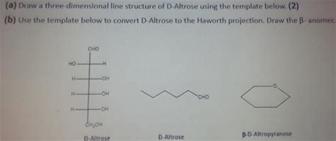 Solved A Draw A Three Dimensional Line Structure Of
