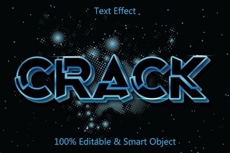 Crack Modifiable Dimensions Gaufrage Style Moderne Vecteur Premium