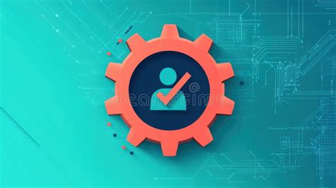 User Verification Icon A Graphic Showing A Person Inside A Gear With A