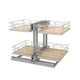 Rev A Shelf 53PSPE Elite Solid Bottom Blind Corner Optimizer 2 Tier 26 13 32 W X 26 1 2 H