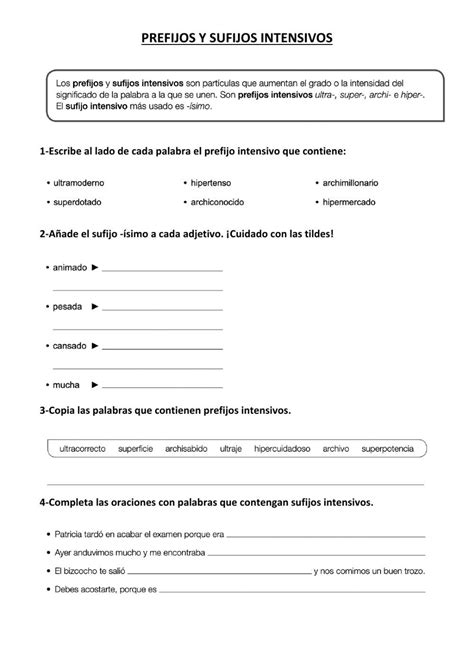 Prefijos Y Sufijos Ficha Interactiva Y Descargable Puedes Hacer Los 74a