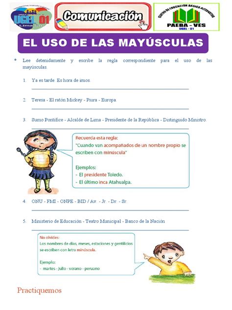Uso De Las Mayúsculas Pdf
