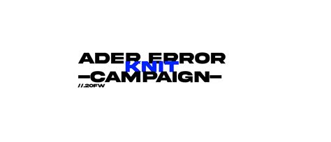 Ader Error Knit Campaign On Behance