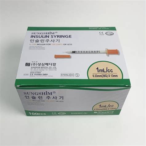 성심 인슐린주사기 1ml 30g8mm