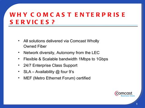 Comcast Business Class Ethernet Ppt