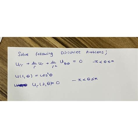 Solved Solve Following Dirichlet