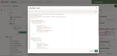 Oracle Apex How To Customise Interactive Grid Search
