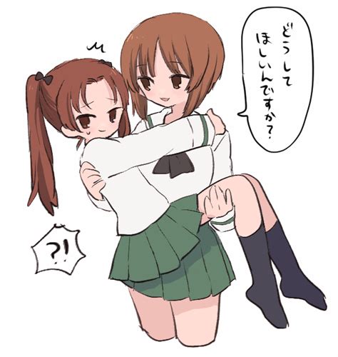 Nishizumi Miho And Kadotani Anzu Girls Und Panzer Drawn By Riqrcode