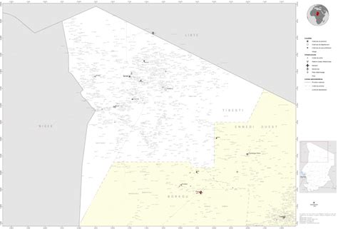 Carte De La Province Du Tibesti