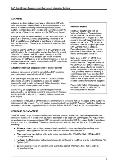 Sap Esp Integration Options Pdf