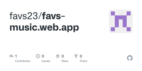 Github Favs Favs Music Web App