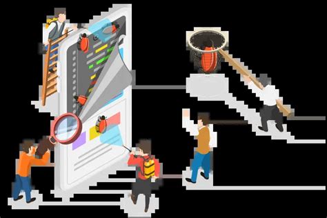 Mobile App Testing Quality Assurance Software Development Searching For Bugs In Code