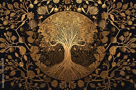 Tree Of Life Mandala Generative AI Stock Illustration Adobe Stock