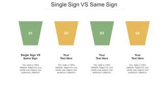 Single Sign Vs Same Sign Ppt Powerpoint Presentation Visual Aids Deck Cpb Presentation