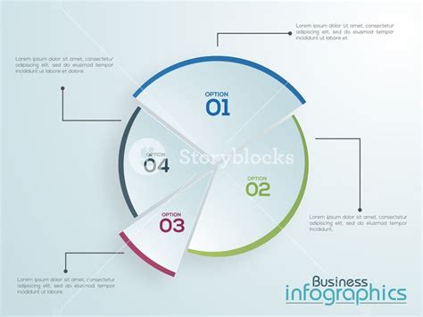 Creative Statistical Pie Chart Infographic On Shiny Background For