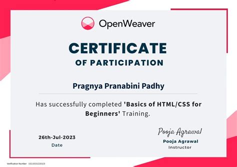 Pragnya Pranabini Padhy On Linkedin Openweaver Html Css