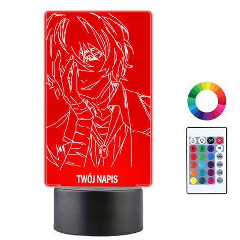 Lampička Noční Stray Dogs Osamu Dazai Bungou Dárek Váš Nápis 3d Led