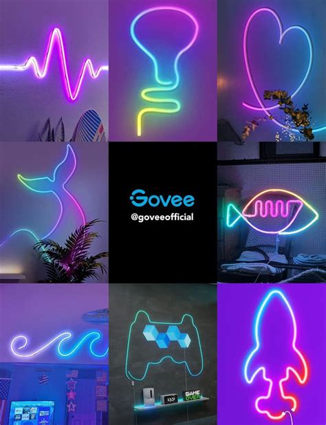 Govee Rgbic Neon Rope Light 164ft Led Strip Lights Music Sync Diy Design Works With Alexa