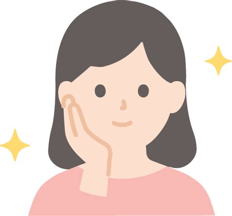 美肌の女性のイラスト｜商用可・フリーイラスト素材｜ソコスト
