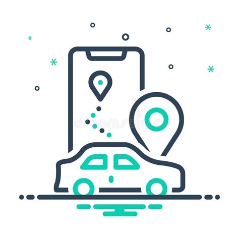Mix Icon For Route Routing And Travel Stock Illustration Illustration Of Logotype Mobile
